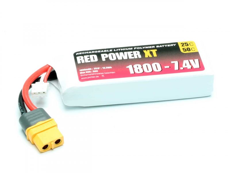 LiPo battery RED POWER XT 1800 - 7,4V, 16,75