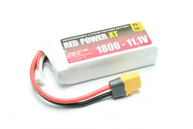 LiPo battery RED POWER XT 1800 - 11,1V, 21,95