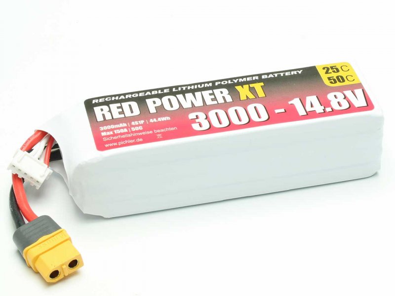 LiPo Akku RED POWER XT 3000 - 14,8V, 42,95
