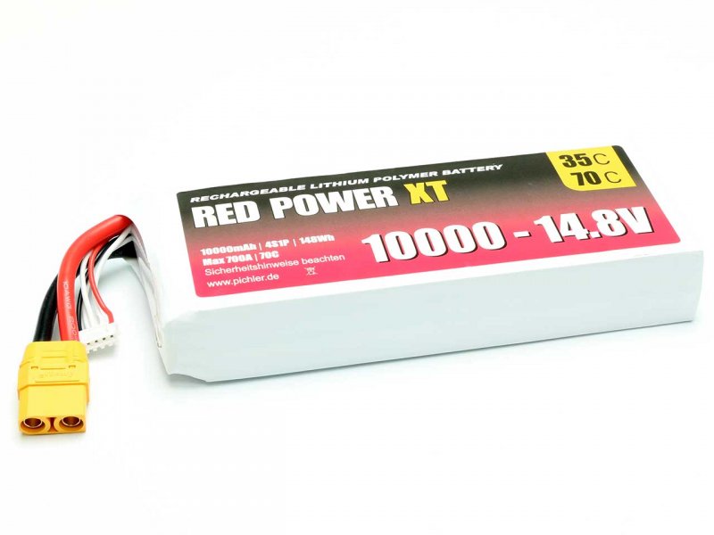 LiPo battery RED POWER XT 10000 - 14,8V, 145,95