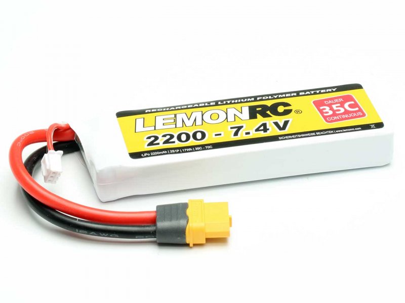 LiPo battery LEMONRC 2200 - 7.4V (35C), 19,35