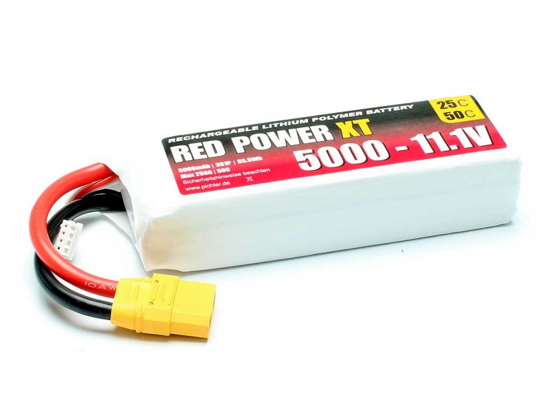 LiPo battery RED POWER XT 5000 - 11,1V, 52,00