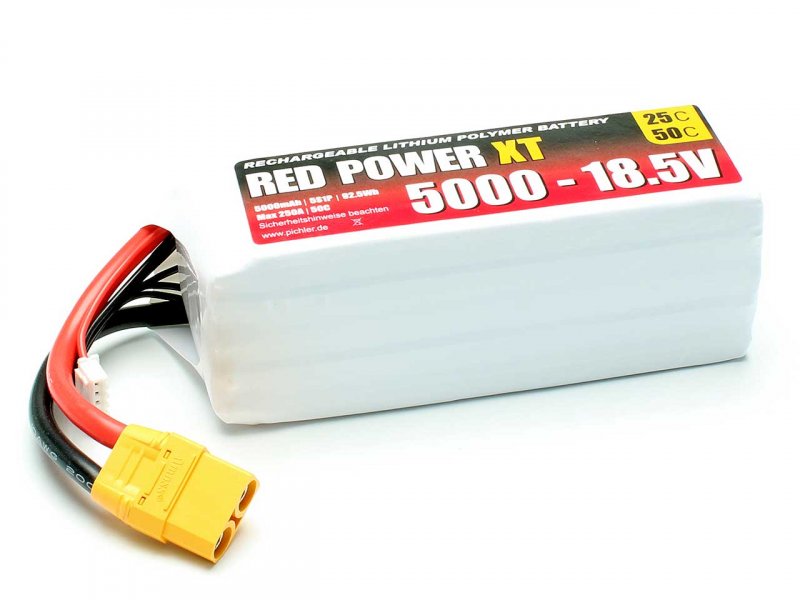 LiPo battery RED POWER XT 5000 - 18,5V, 85,00