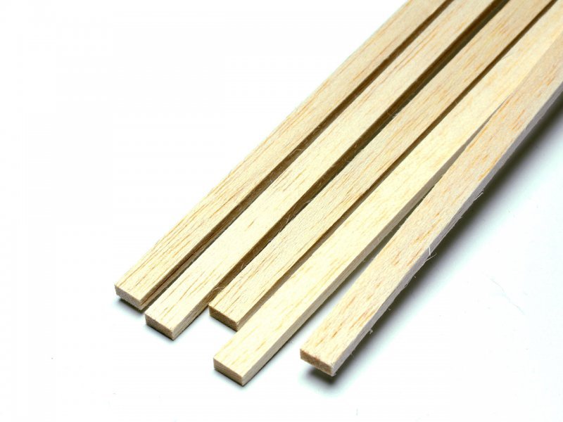 Balsa Strip 2.0 x 8.0 x 1000 mm (10 pcs.), 4,95