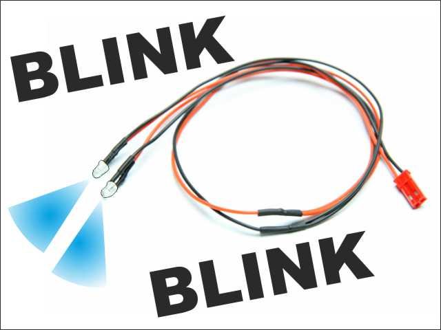 LED Ø 5mm flashing light wire (blue), 3,95